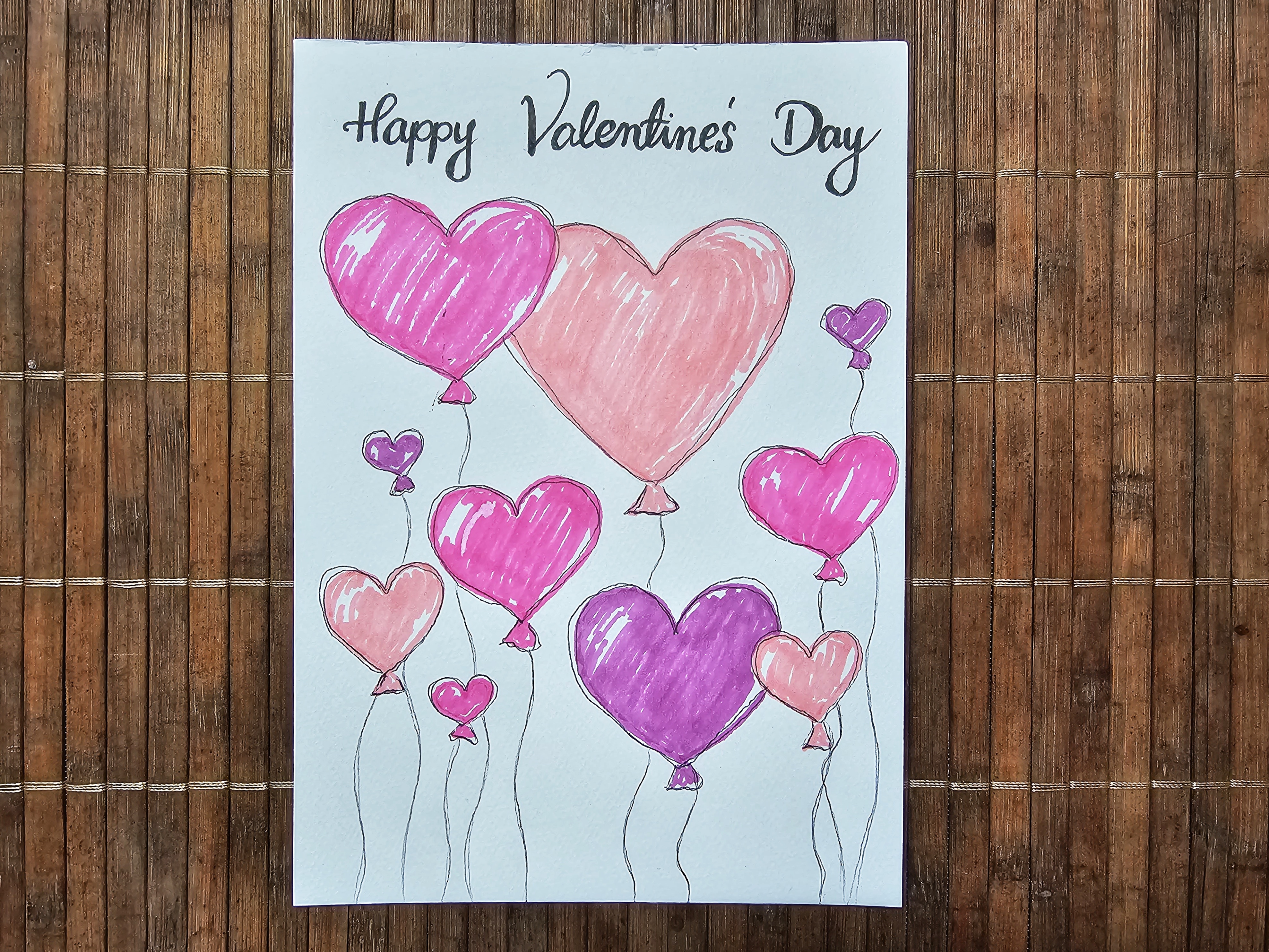 Last Minute Diy Valentine’s Day Card – Sharpie Edition – Alphe's Corner