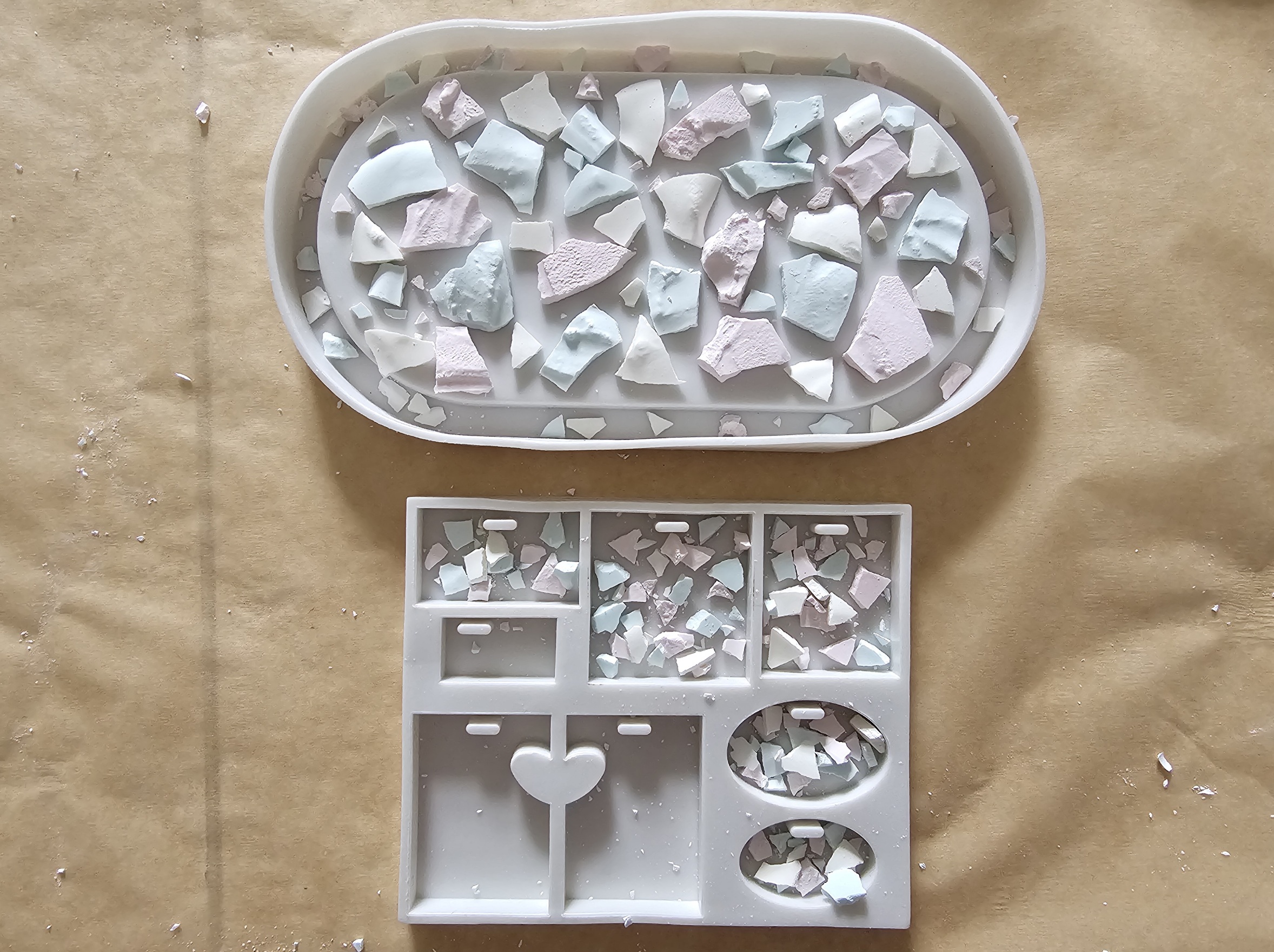 Trying Terrazzo Crafts With Plaster Of Paris – Alphe's Corner