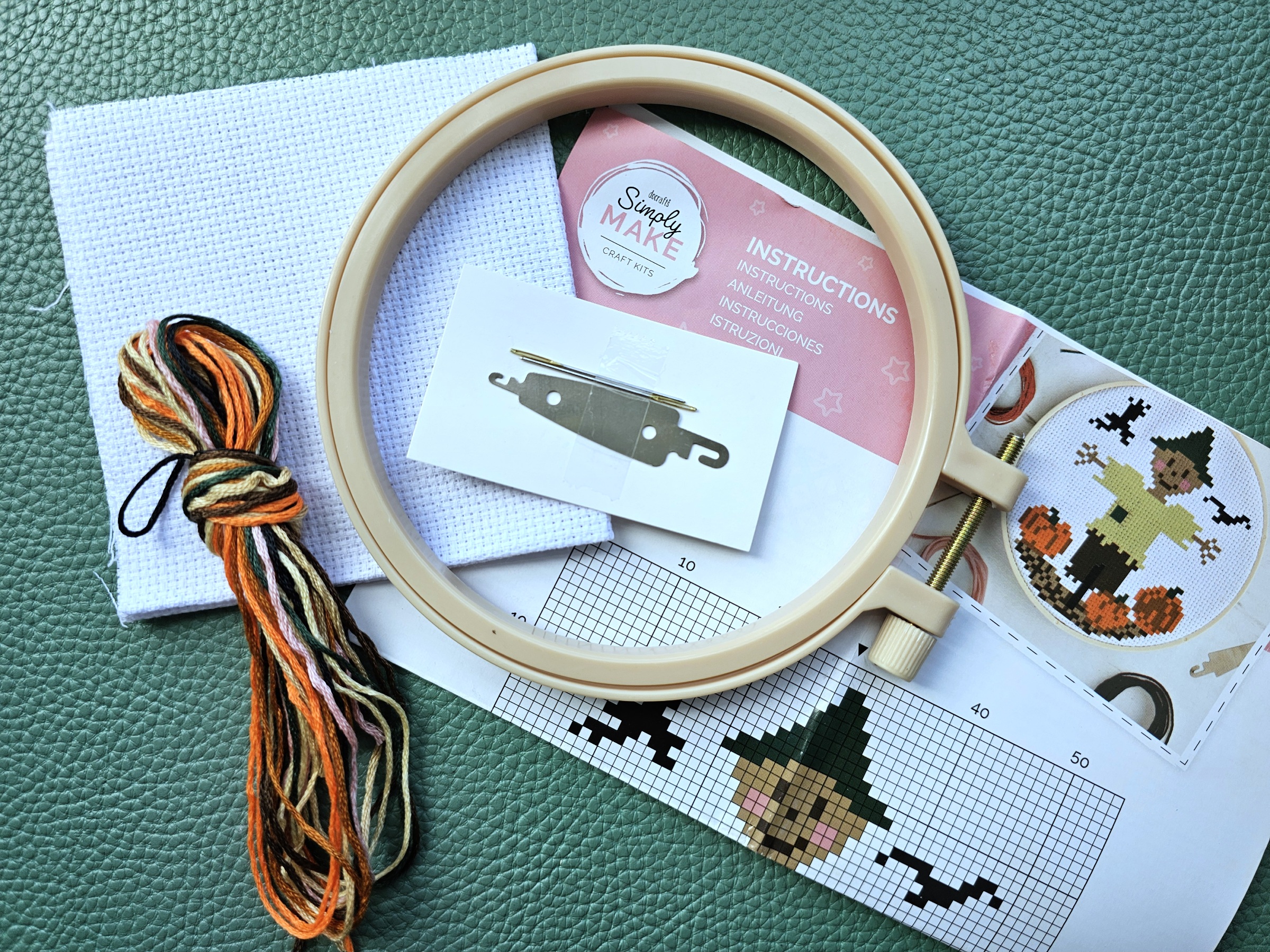 DIY Cross Stitch Kit – Scarecrow – Halloween Crafts – Alphe's Corner