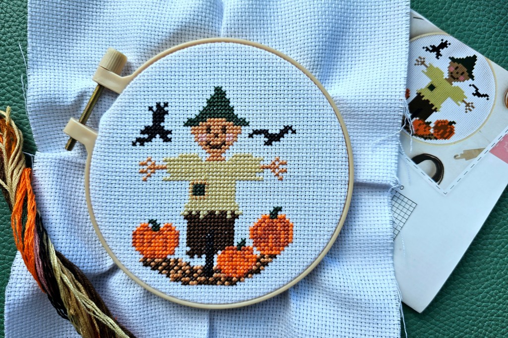 DIY Cross Stitch Kit – Scarecrow – Halloween Crafts – Alphe's Corner