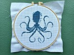 DIY Cross Stitch Kit – Blue Octopus – Alphe's Corner