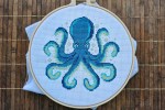 DIY Cross Stitch Kit – Blue Octopus – Alphe's Corner