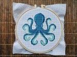 DIY Cross Stitch Kit – Blue Octopus – Alphe's Corner