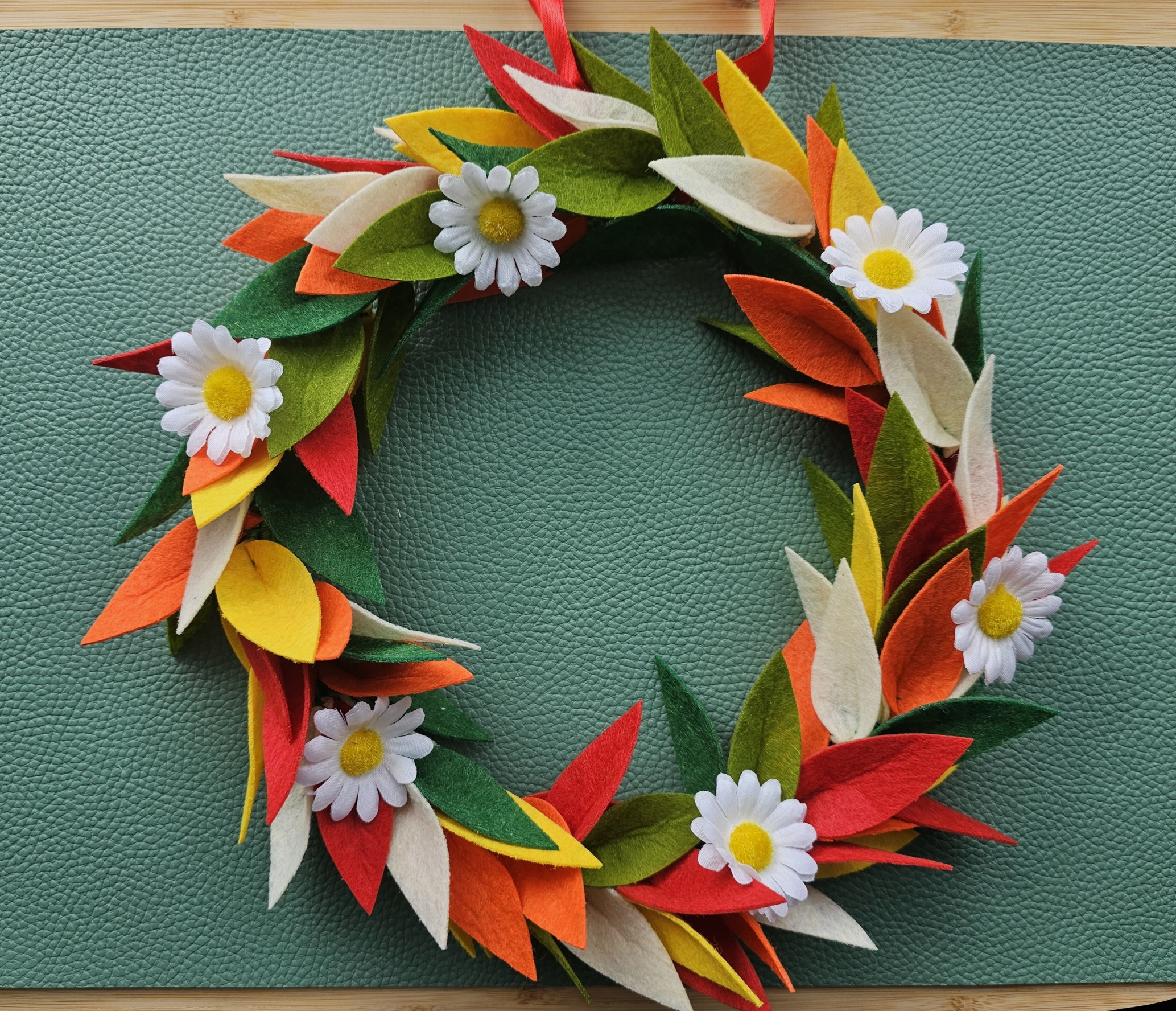 DIY Floral Wreath – Spring Crafts – Felt Flowers – Alphe's Corner
