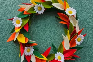 DIY Floral Wreath – Spring Crafts – Felt Flowers – Alphe's Corner