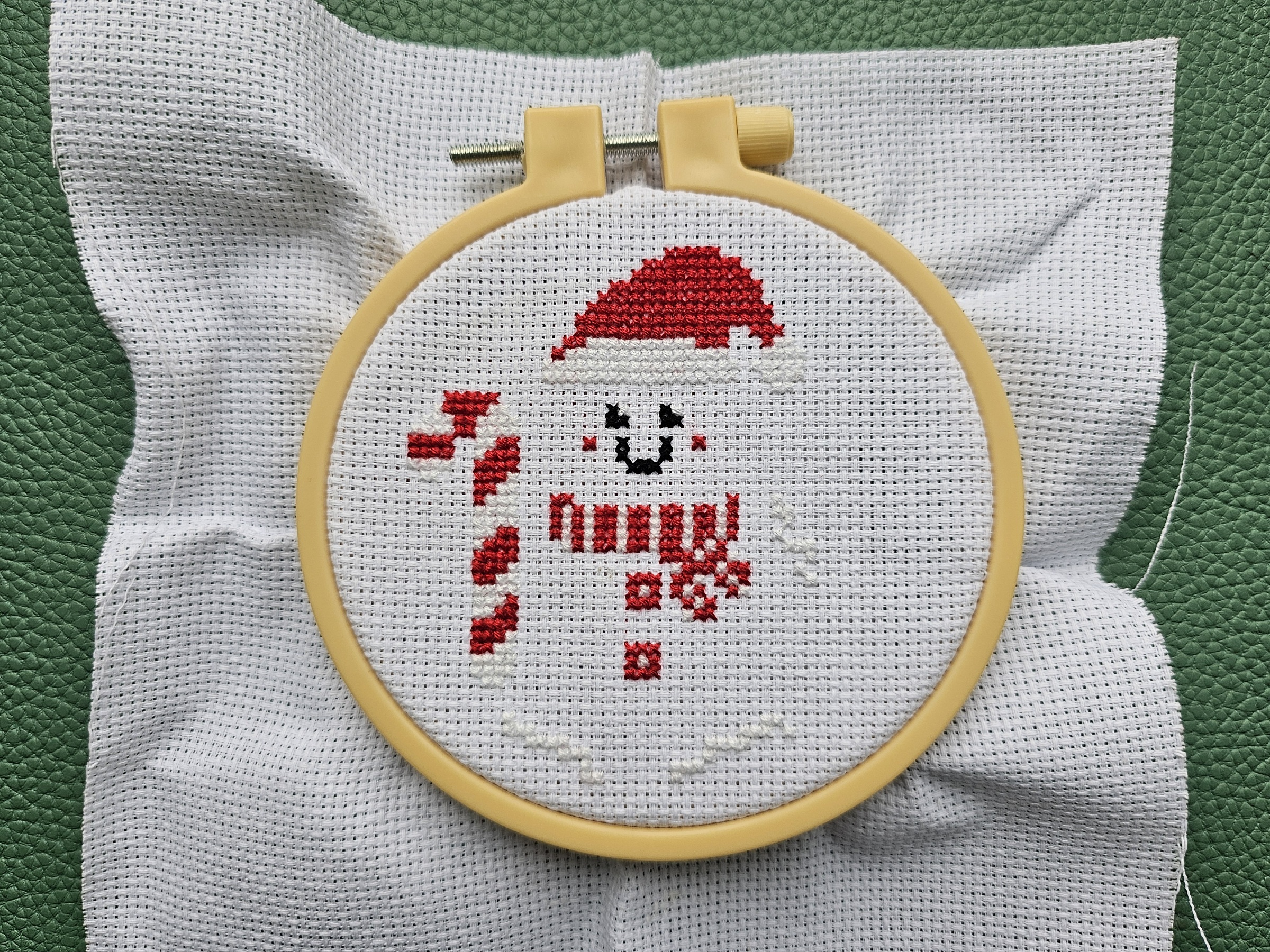 DIY Mini Cross Stitch Kit – Gingerbread Man – Christmas Crafts – Alphe ...