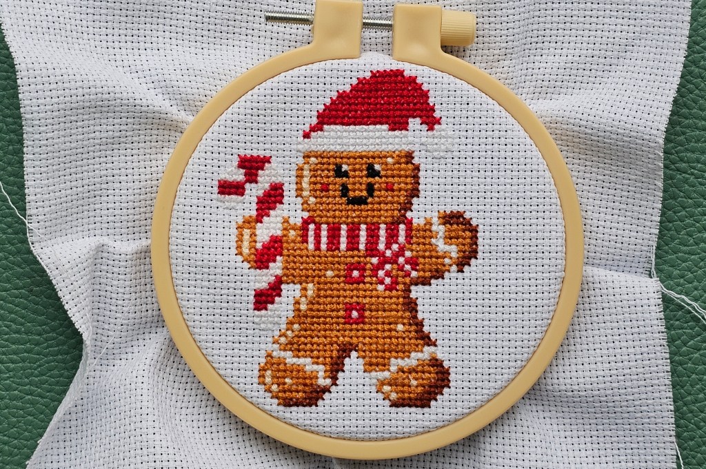 DIY Mini Cross Stitch Kit – Gingerbread Man – Christmas Crafts – Alphe ...