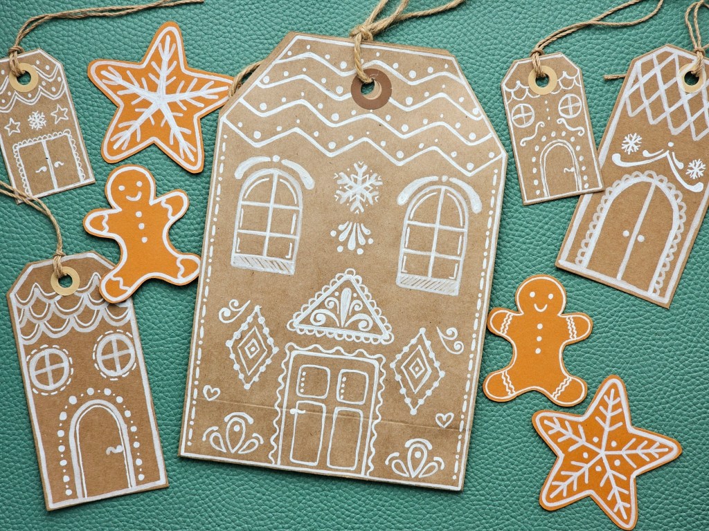 DIY Simple Gingerbread Themed Christmas Gift Wrapping – Gift Tags, Gift ...